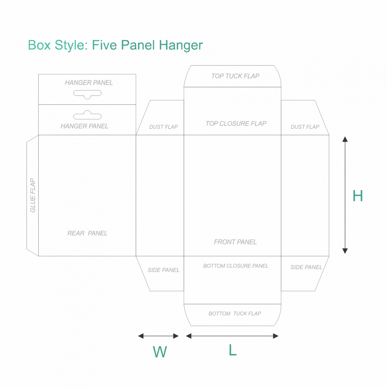 Five Panel Hanger Boxes | Custom Boxes Pack
